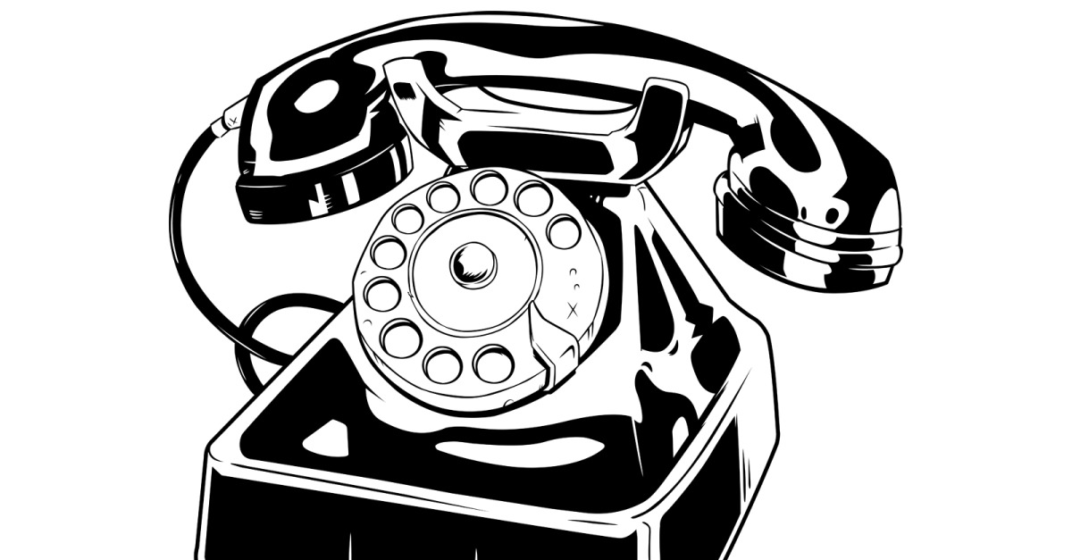 Old Phone Line Art - Illustration #145456 - TemplateMonster