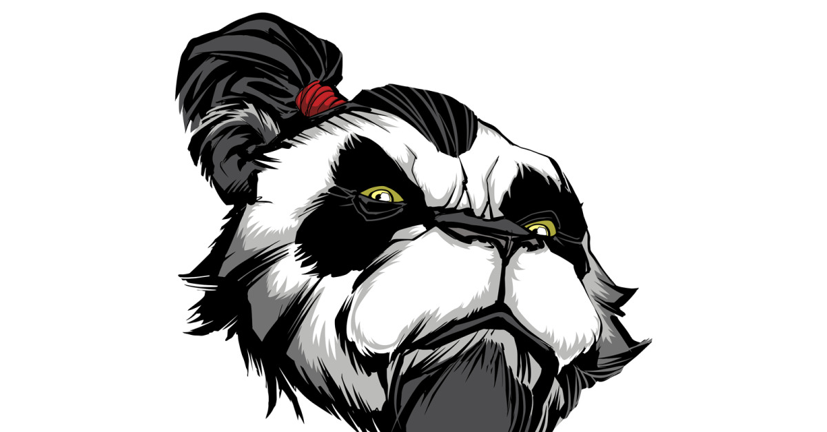 Panda Master on White - Illustration - TemplateMonster