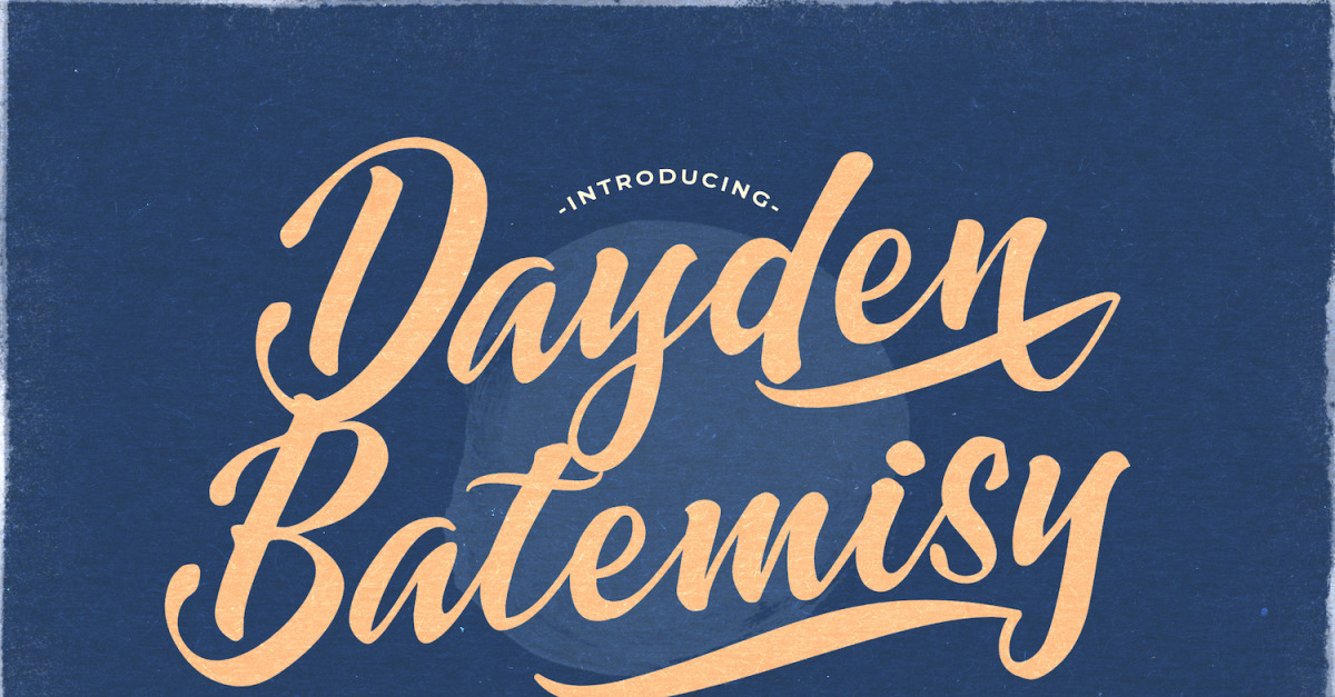 Dayden Batemisy - Brush Cursive Font - TemplateMonster