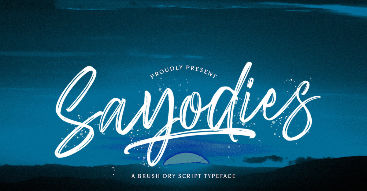 Sayodies - Handbrush Cursive Font #145662 - TemplateMonster