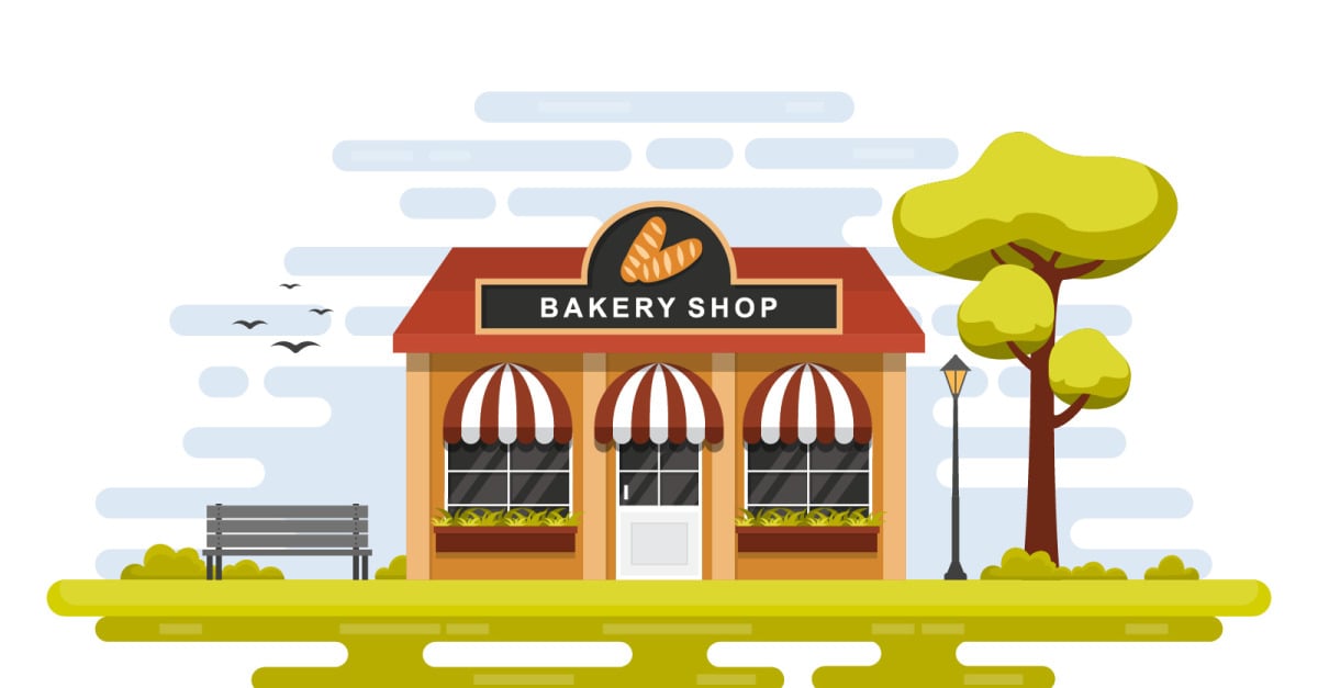 Food Store Front - Illustration #146286 - TemplateMonster