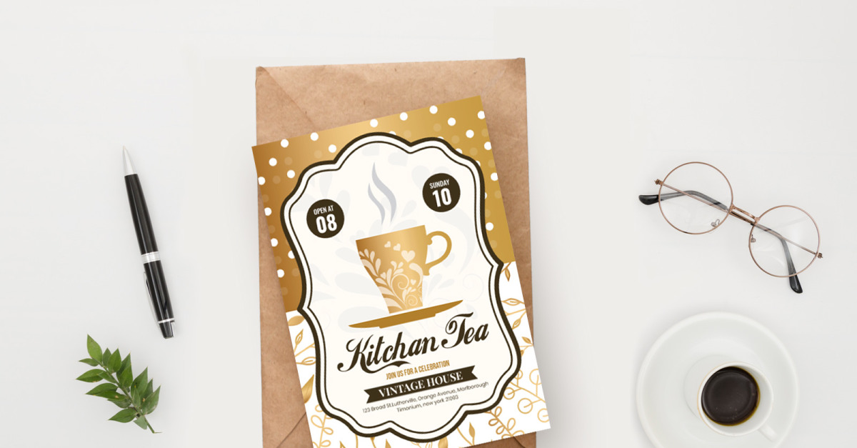 Kitchen Tea Invitation - Corporate Identity Template