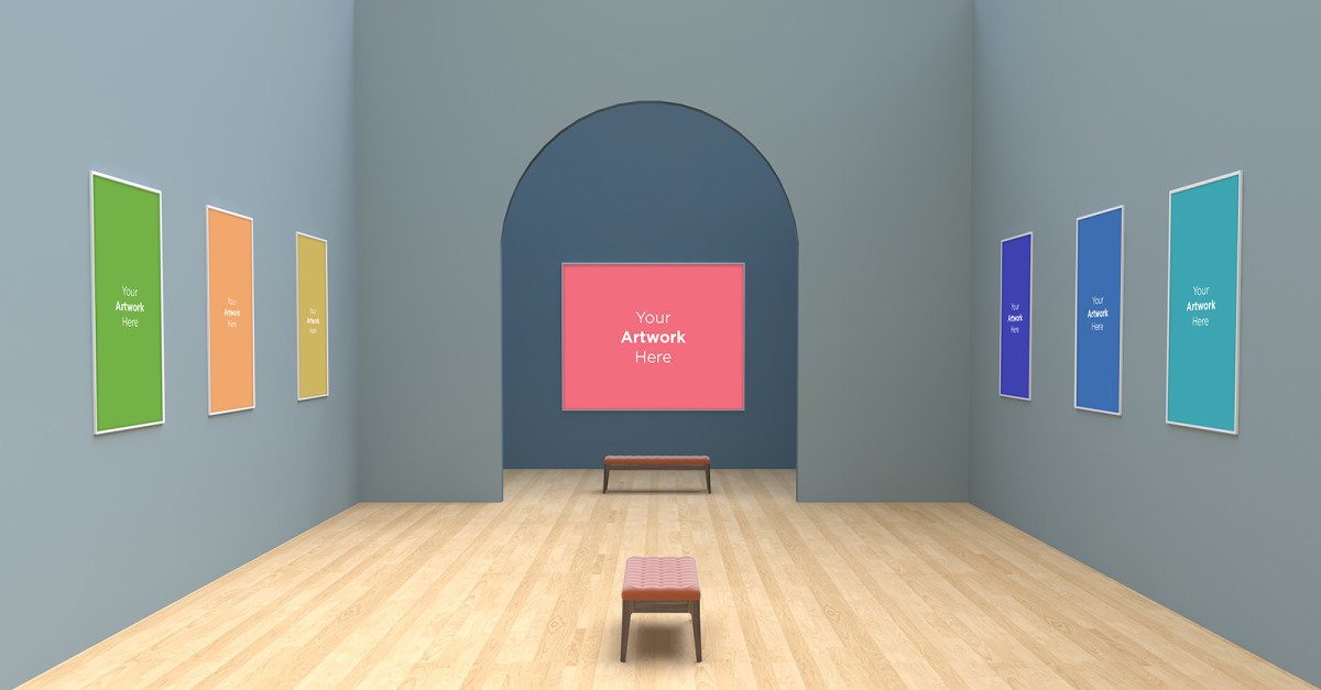 Art Gallery Frames with Different Directions product mockup