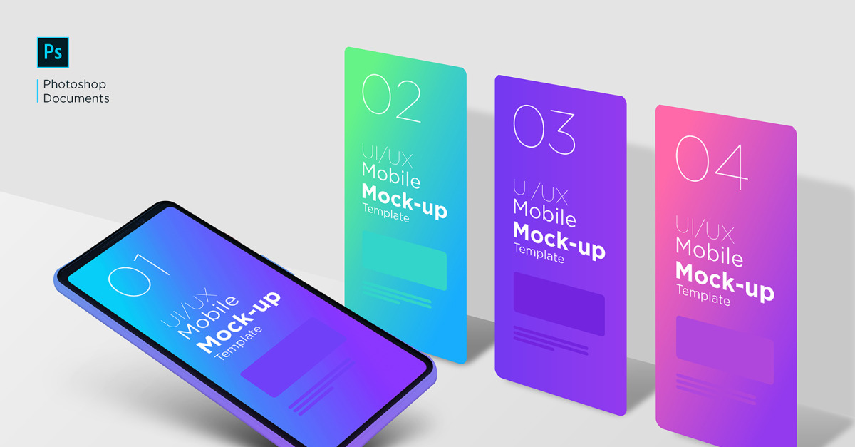 Mobile Apps Design Template product mockup - TemplateMonster
