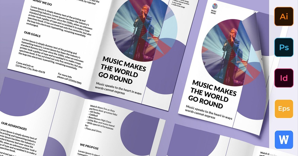 Music Band Brochure Bifold - Corporate Identity Template