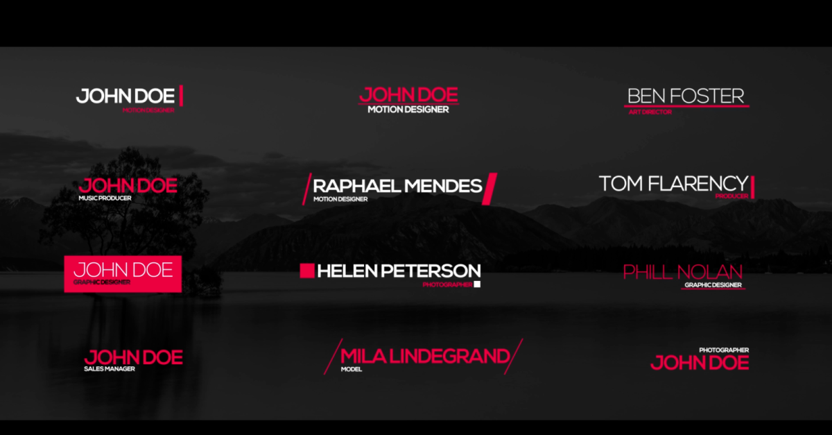 Minimal Lower Thirds Motion Graphics Template