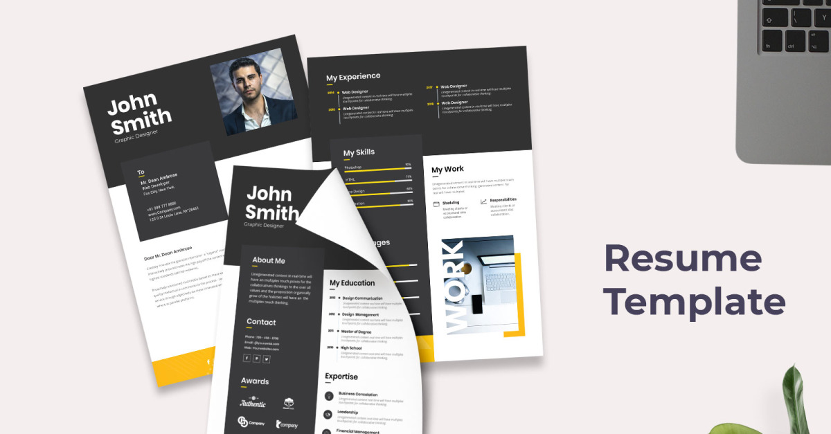 CV Resume Template #147058 - TemplateMonster
