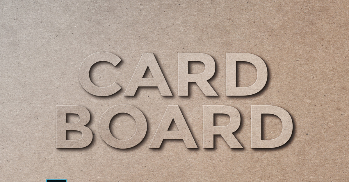 Card Board Text Effect Design Photoshop Layer Style Effect - Illustration