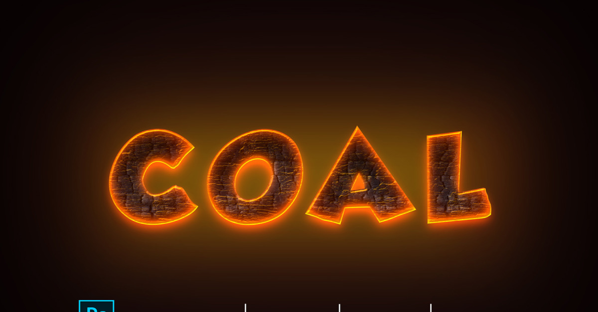 Coal Text Effect Design Photoshop Layer Style Effect - Illustration