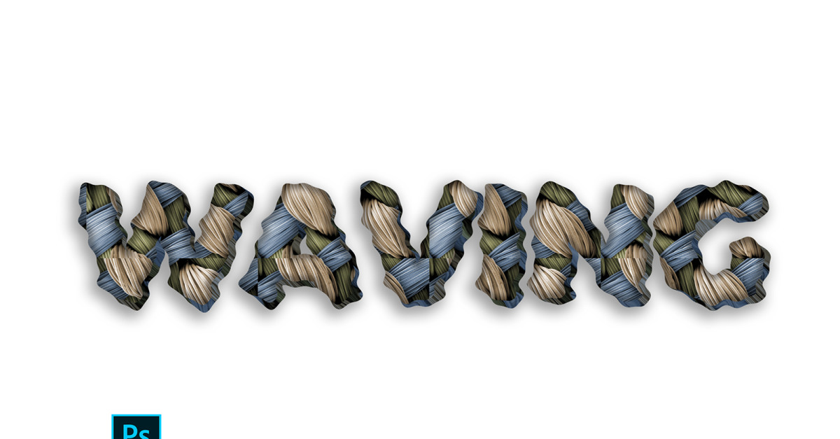 Waving Text Effect Design Photoshop Layer Style Effect - Illustration