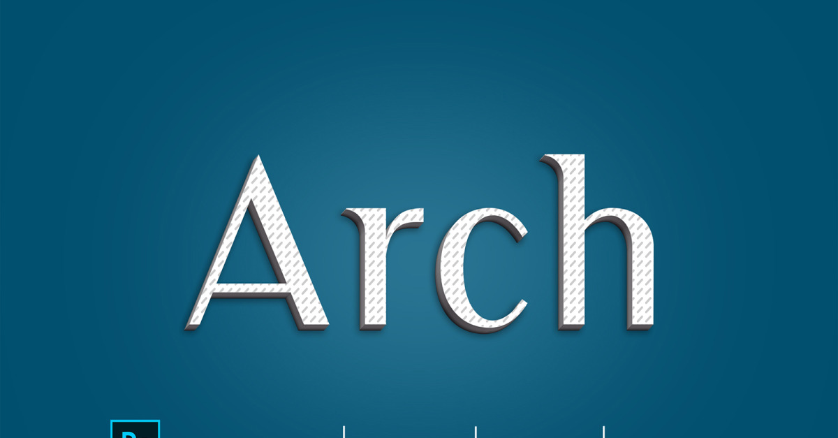 Arch Text Effect Design Photoshop Layer Style Effect - Illustration