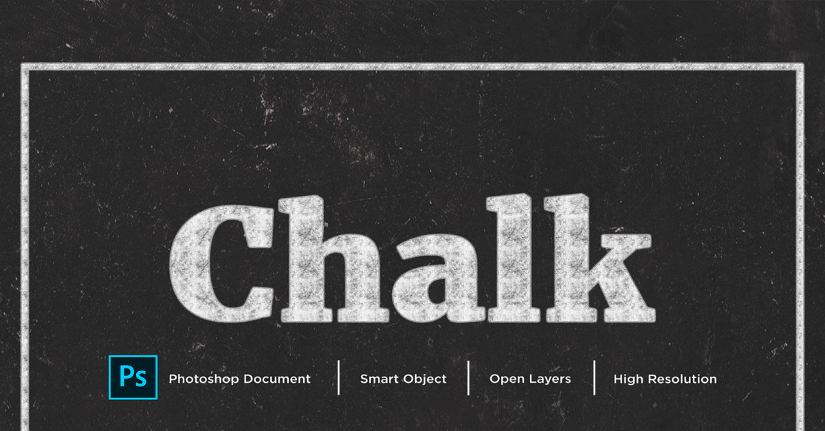 Chalk Text Effect Design Photoshop Layer Style Effect - Illustration