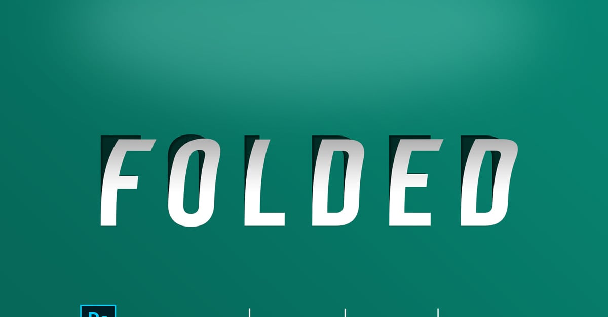 Folded Text Effect Design Photoshop Layer Style Effect - Illustration