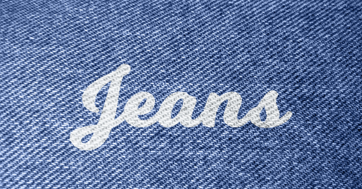 Jeans Text Effect Design Photoshop Layer Style Effect - Illustration