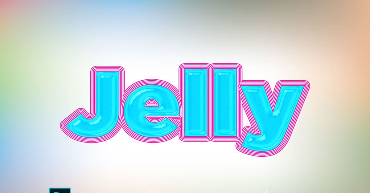 Jelly Text Effect Design Photoshop Layer Style Effect - Illustration