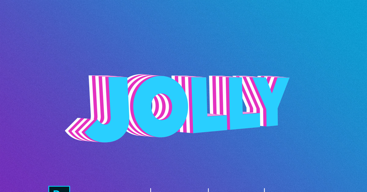Jolly Text Effect Design Photoshop Layer Style Effect - Illustration
