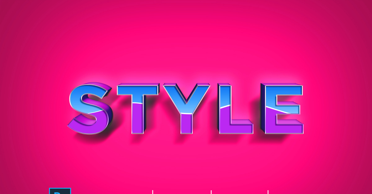 Style Text Effect Design Photoshop Layer Style Effect - Illustration