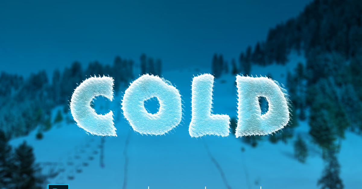 Cold Text Effect Design Photoshop Layer Style Effect - Illustration