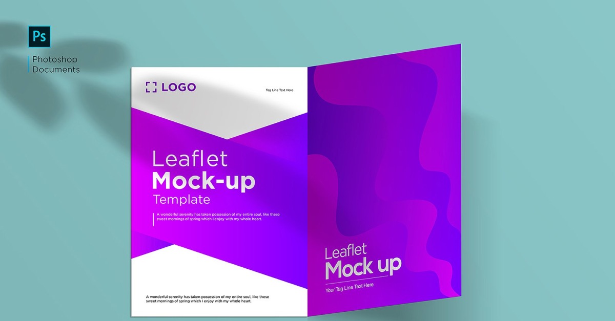 Leaflet design Template product mockup - TemplateMonster