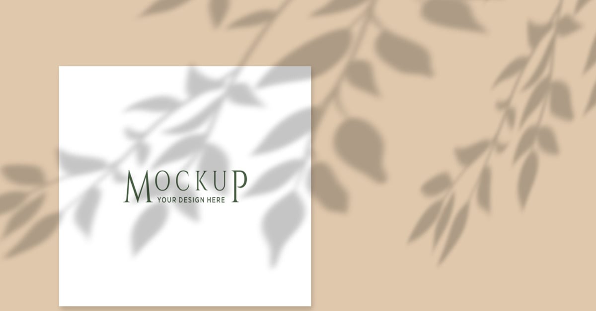 Realistic leaf Shadow Background Mockup product mockup