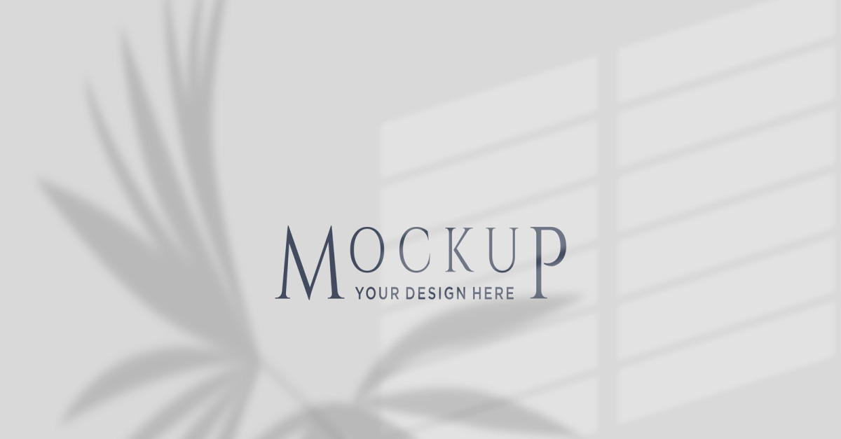 Realistic leaf Shadow Mockup Template product mockup