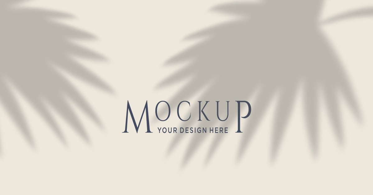 Realistic natural plant shadow background product mockup