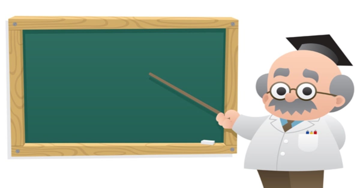 Professeur et tableau noir - Illustration - TemplateMonster