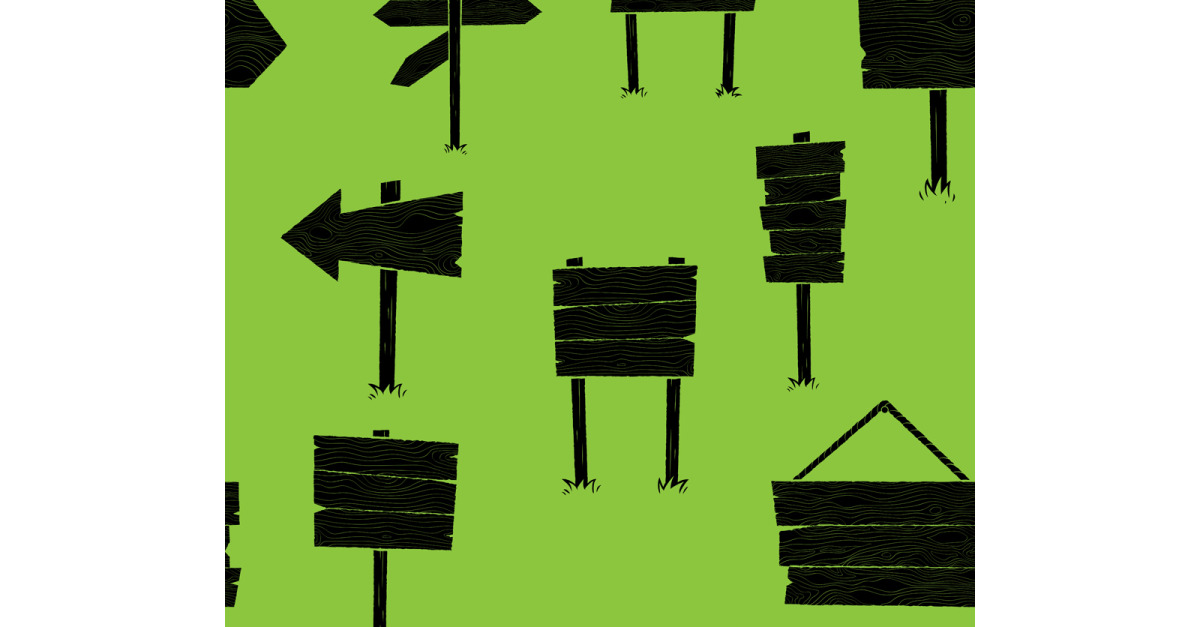 Wooden Signs Pattern - Illustration #148344 - TemplateMonster