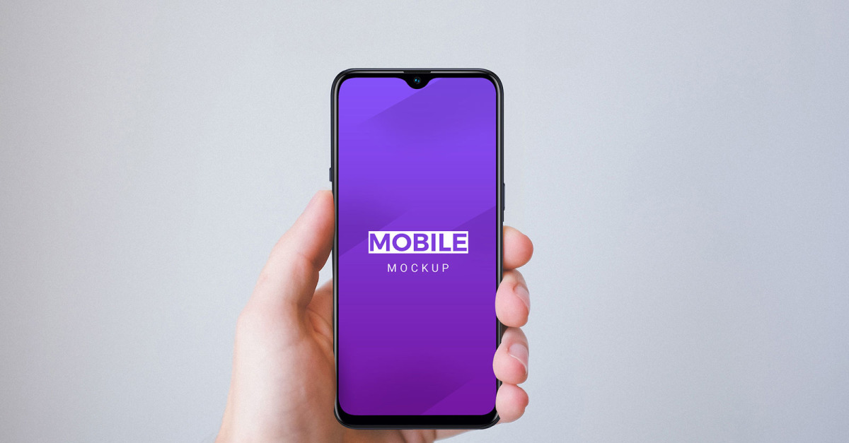 Mobile With Hand product mockup #148519 - TemplateMonster