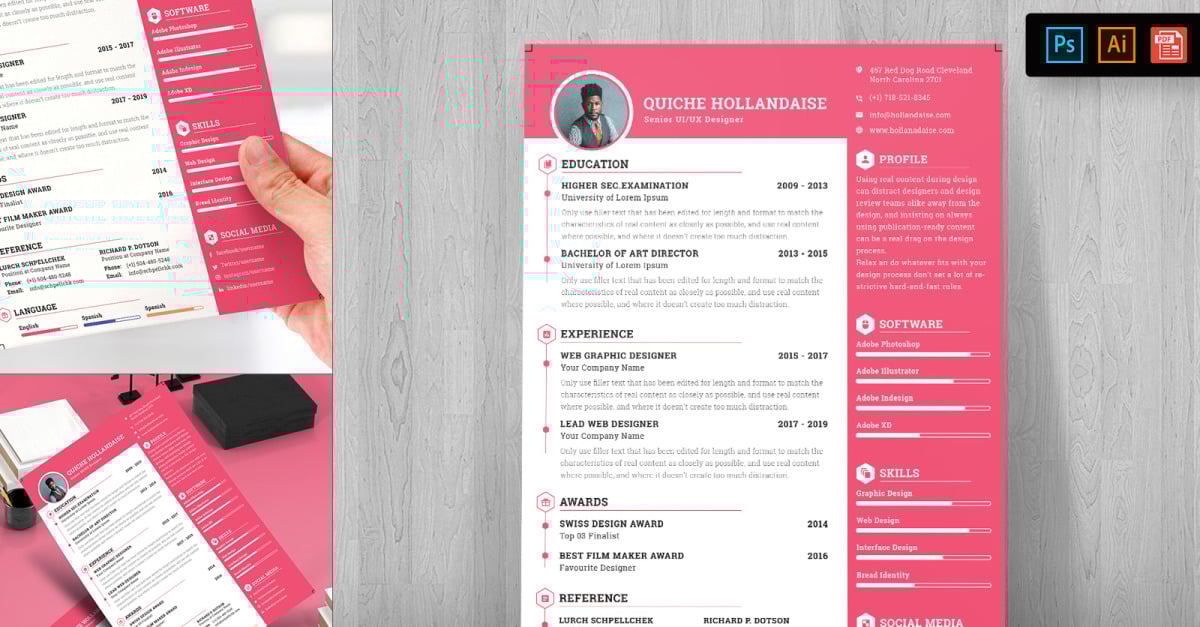 Minimal Resume Template #148722 - TemplateMonster