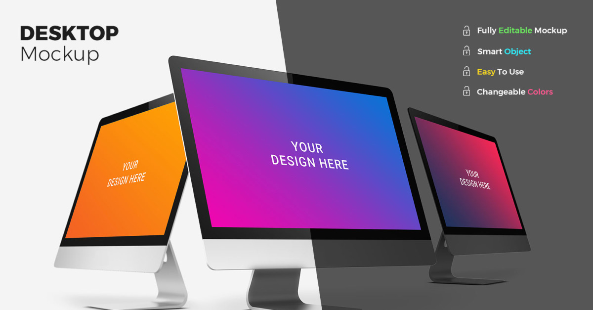 Desktop product mockup #148950 - TemplateMonster