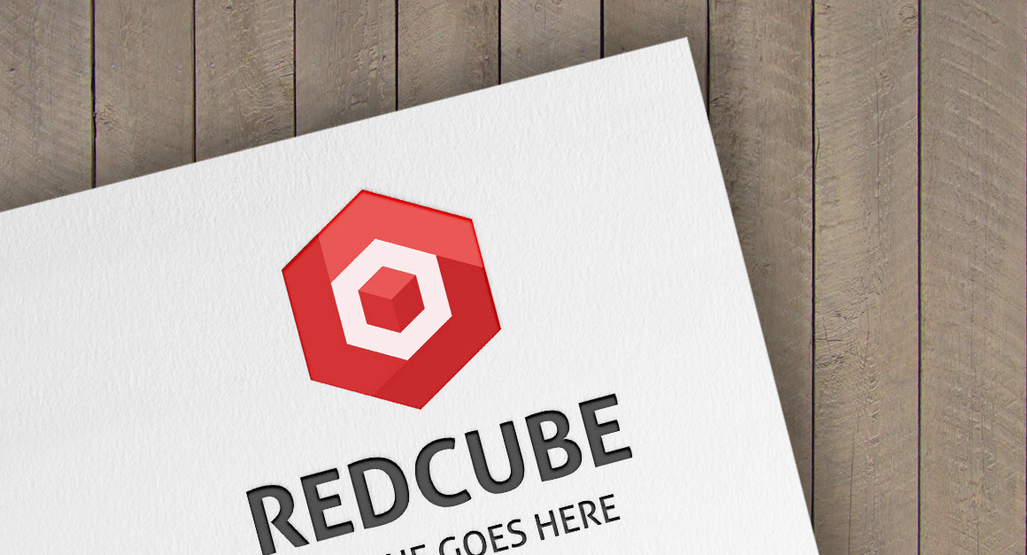 Red Cube Logo Template #149435 - TemplateMonster