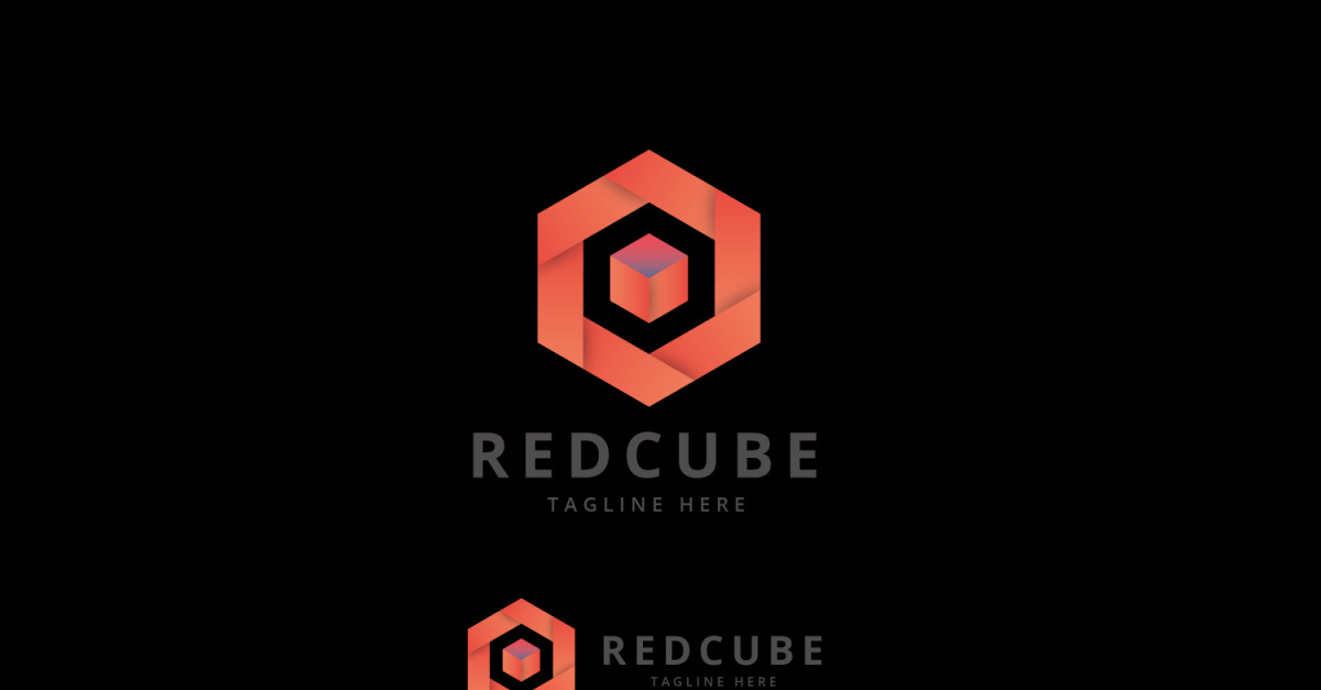 Red Cube Logo Template #149564 - TemplateMonster