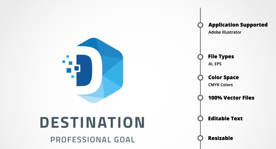 Ziel - Buchstabe D Logo Vorlage #149612 - TemplateMonster