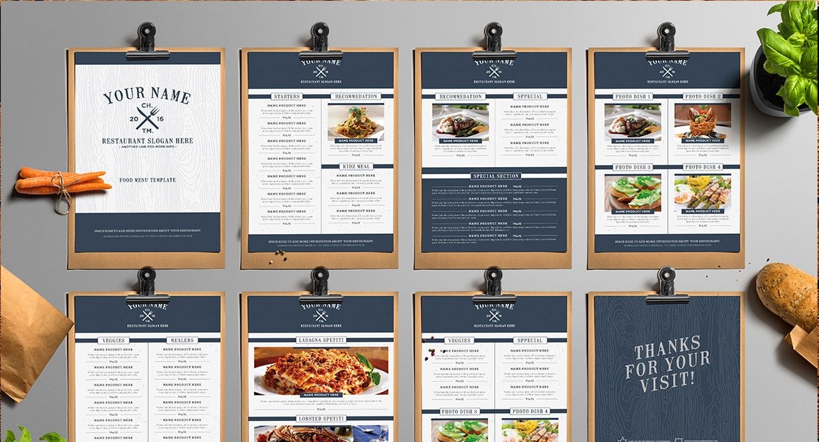 Classy Food Menu 5 - Corporate Identity Template