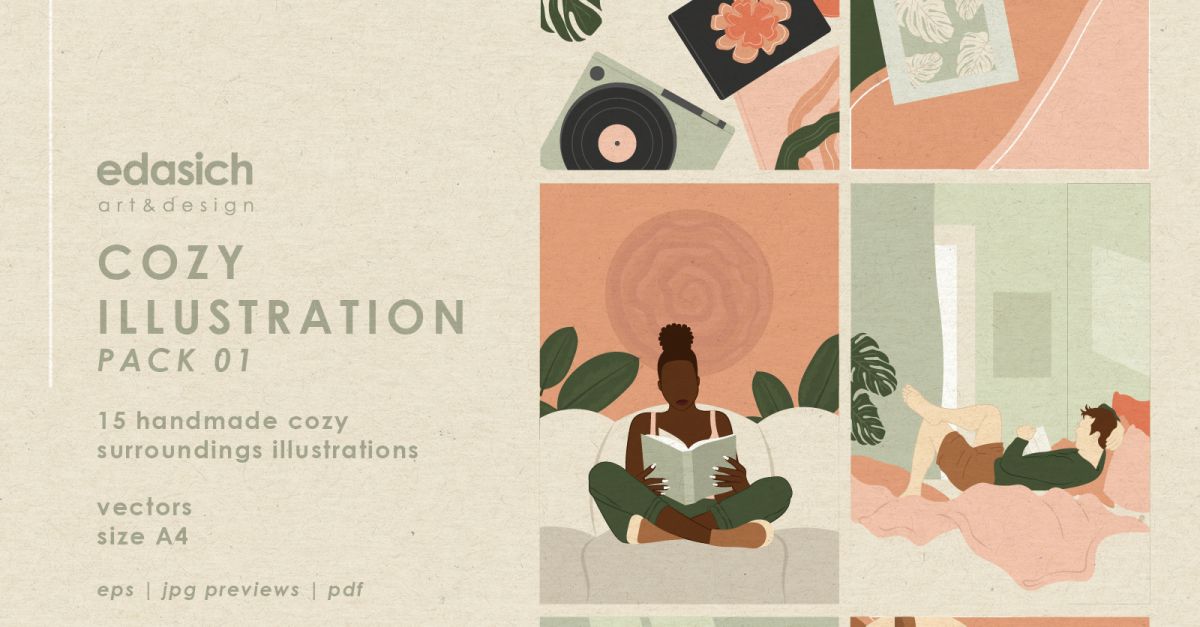 Cozy Surroundings Vector Collection - Illustration
