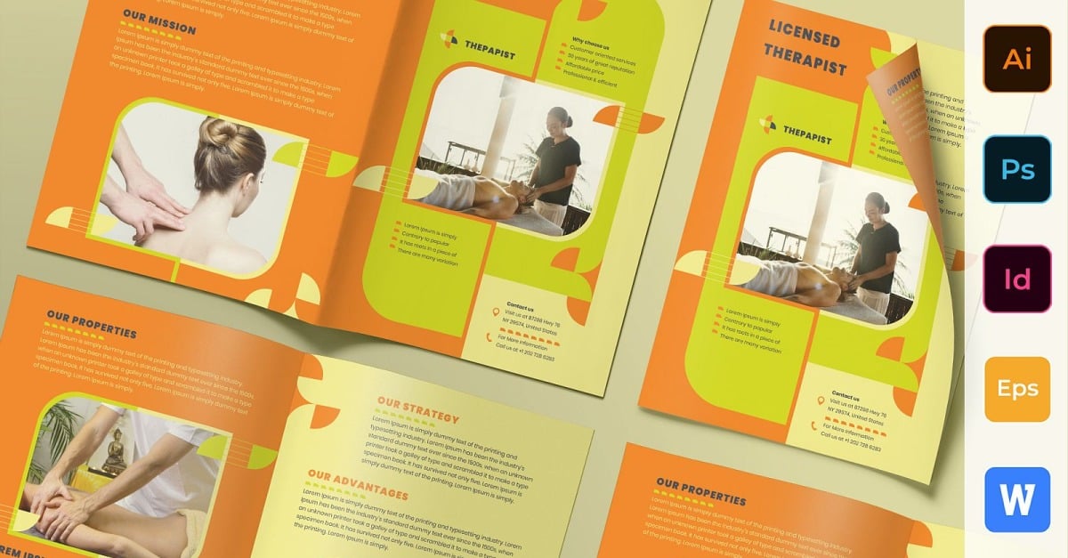Therapist Brochure Bifold - Corporate Identity Template