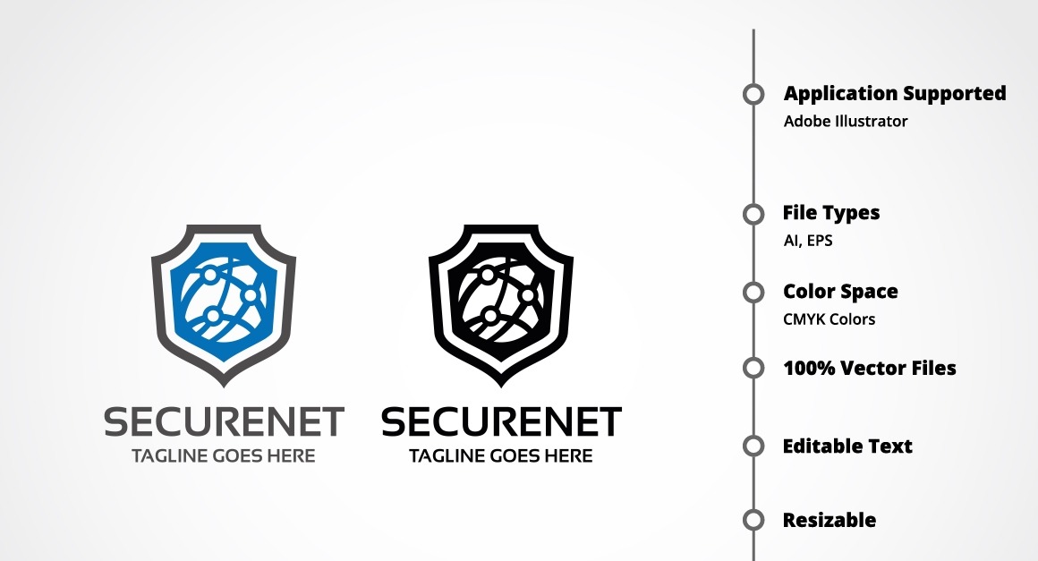 Modelo de logotipo da Securenet #150059 - TemplateMonster