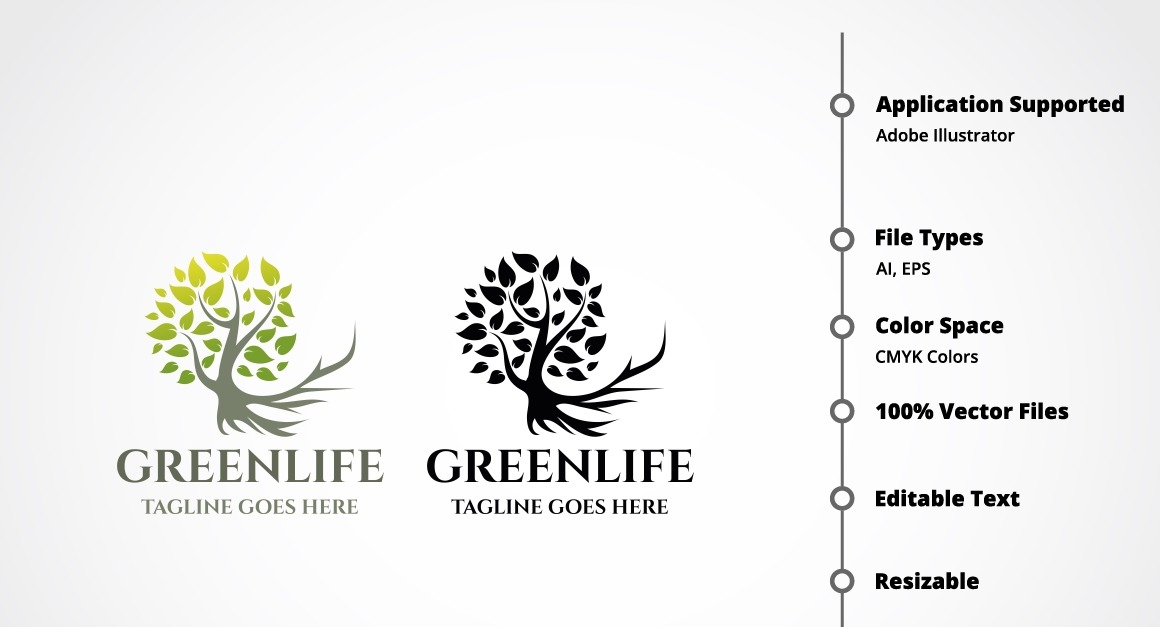 Green Life Logo Template #150156 - TemplateMonster