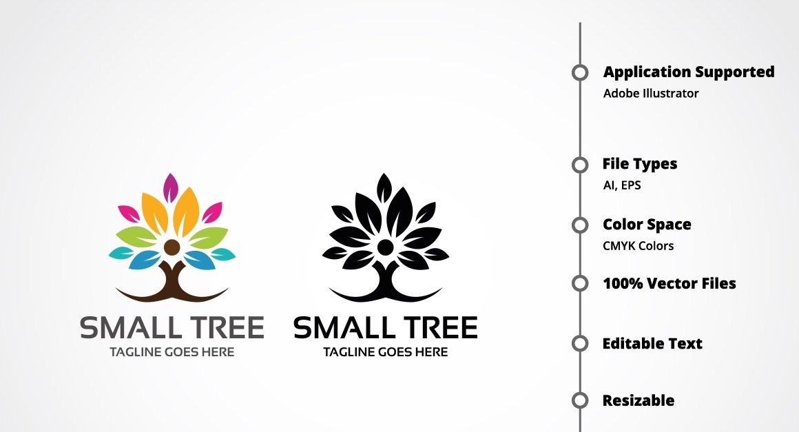 Small Tree Logo Template #150112 - TemplateMonster