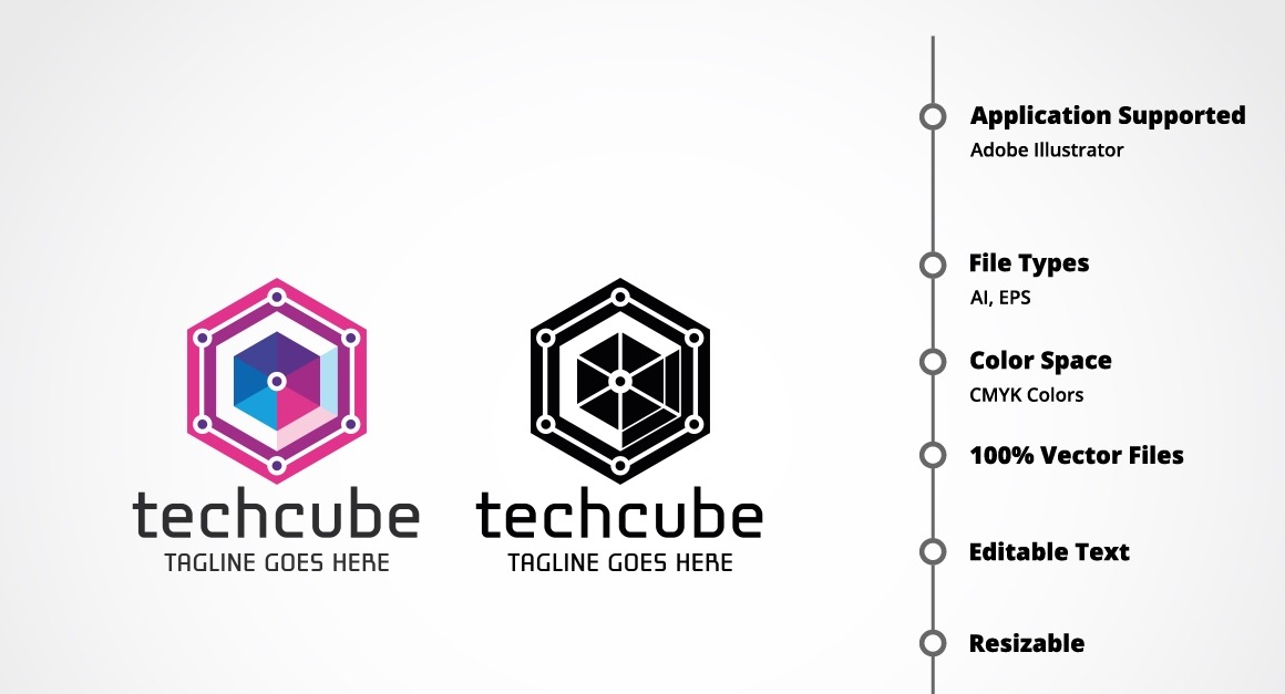Tech Cube Logo Template #150144 - TemplateMonster