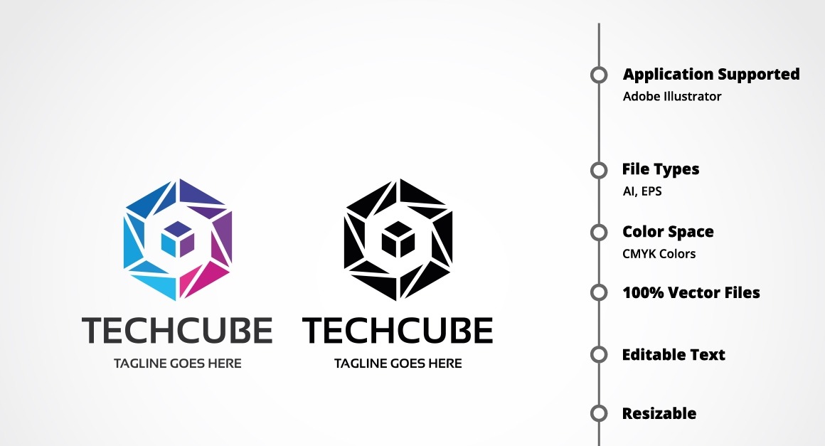 TechCube Logo Şablonu #150120 - TemplateMonster