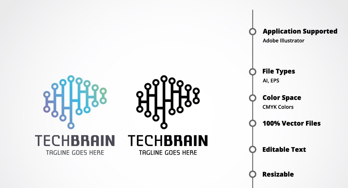 Technical Brain Logo Template #150145 - TemplateMonster