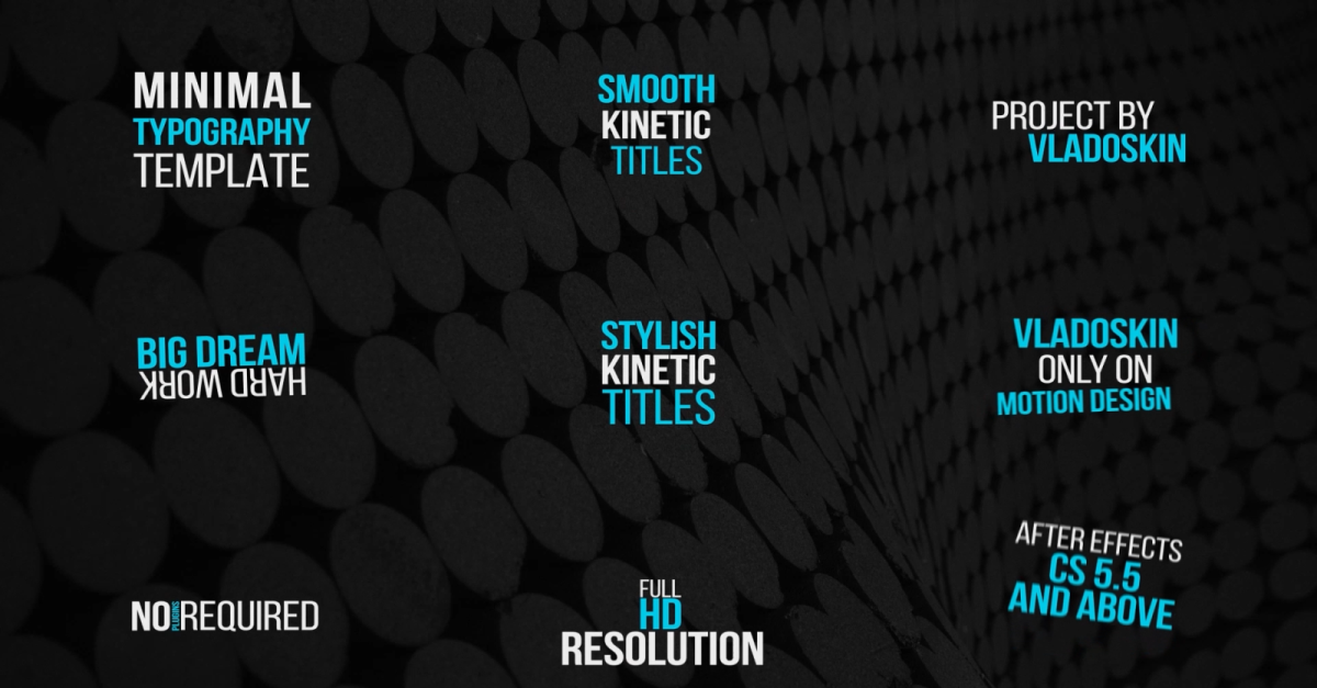 Minimal Typography After Effects Template - TemplateMonster