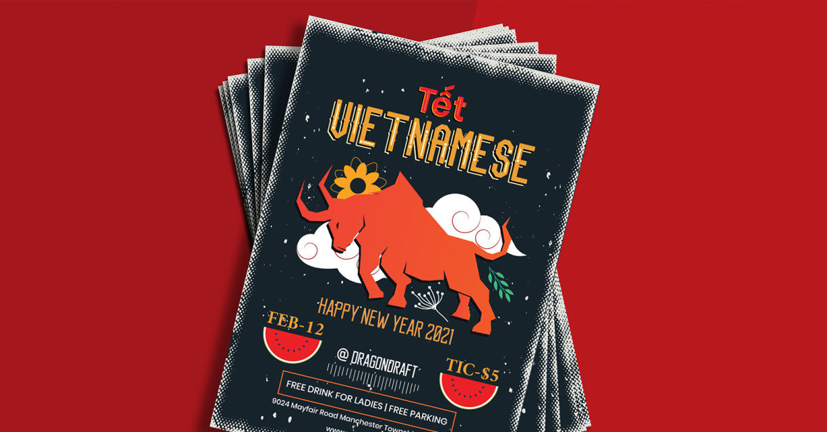 Vietnamese New Year Flyer - Corporate Identity Template