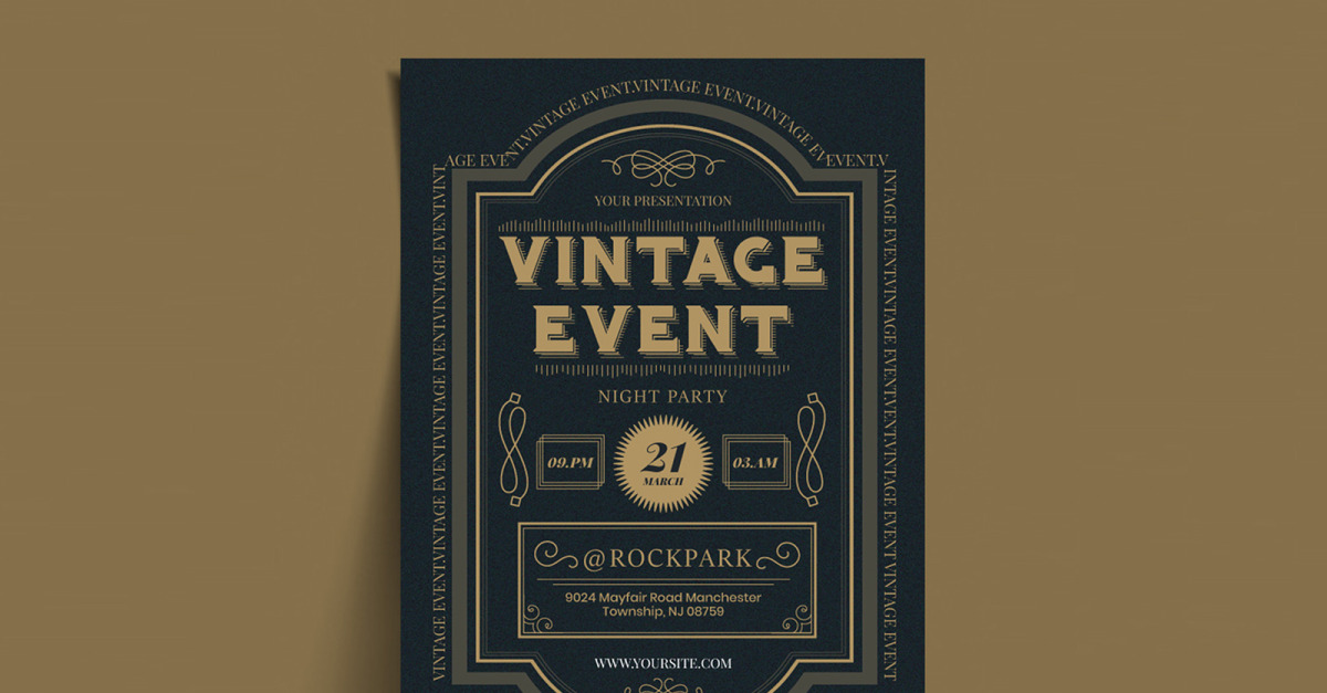 Vintage Event Flyer - Corporate Identity Template
