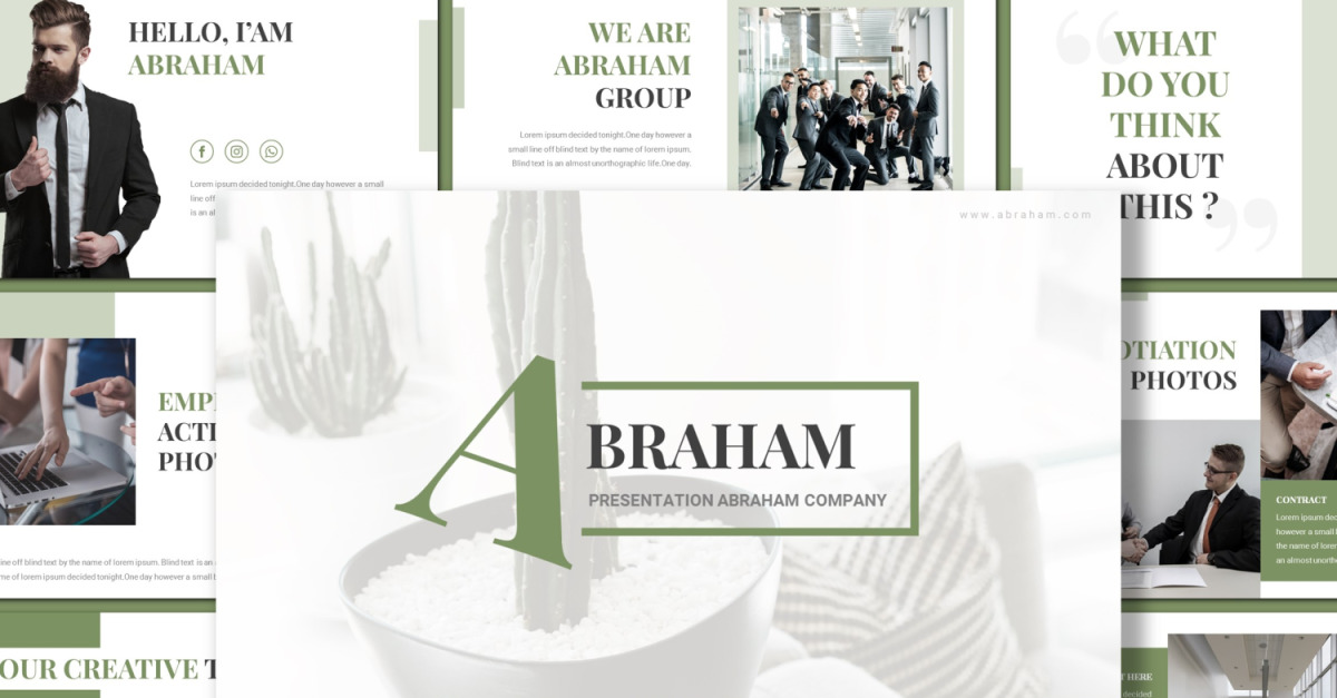 Abraham PowerPoint template #151206 - TemplateMonster