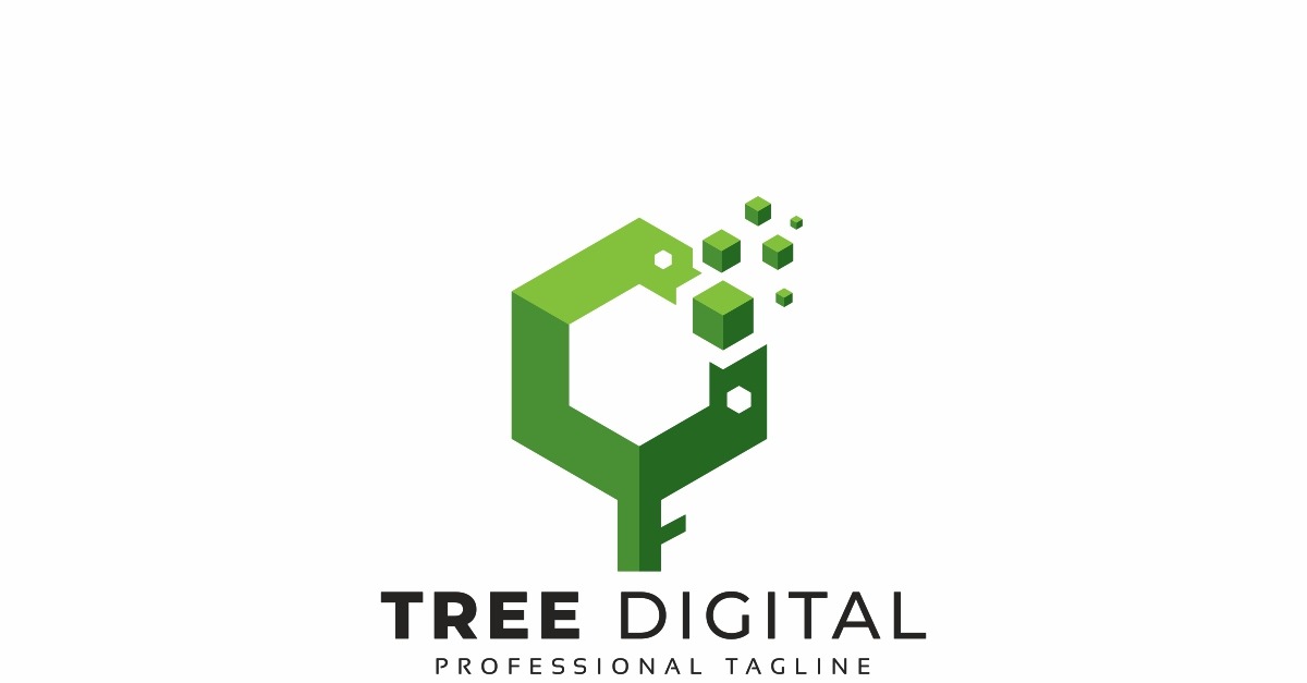Tree Digital Logo Template #151390 - TemplateMonster