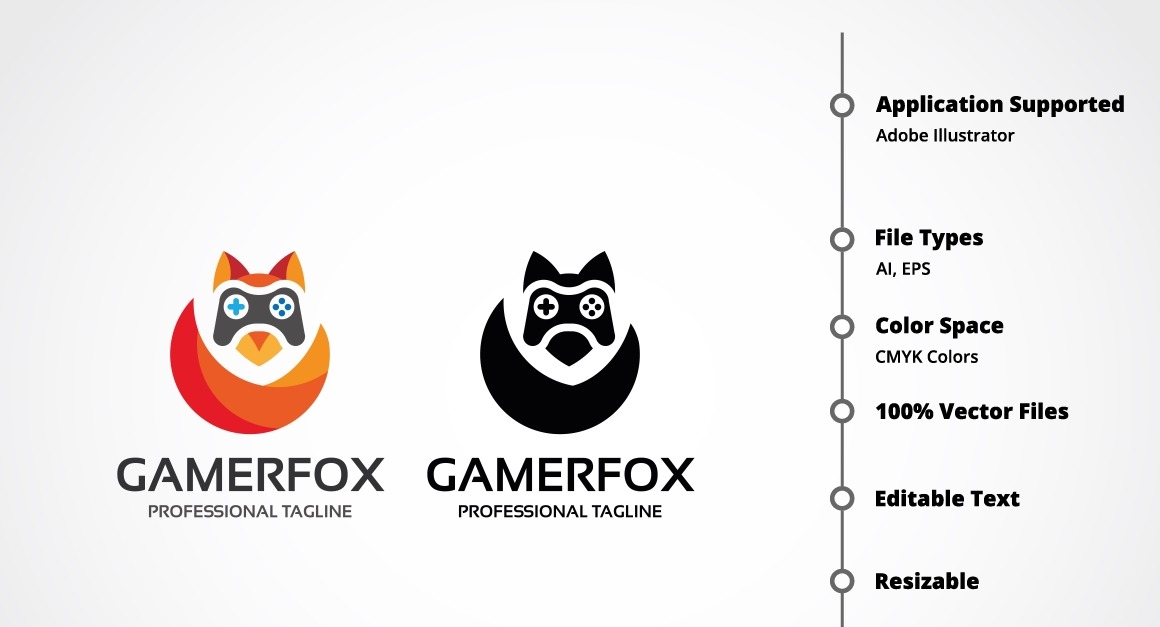 Gamer Fox Logo Template #151499 - TemplateMonster