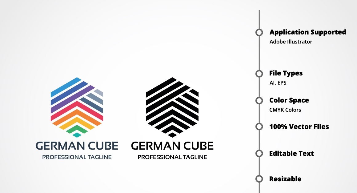 German Cube Logo Template #151498 - TemplateMonster
